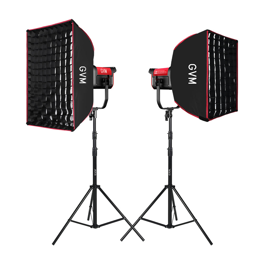 GVM PRO-SD200B 200W Bi-Color Mesh Bluetooth Monolight（2-Light kit）