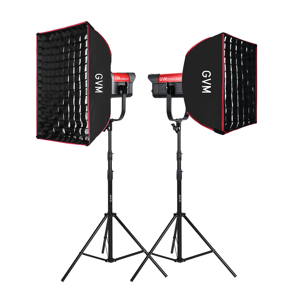GVM SD300B-AIO 300W LED Video Light Mesh Bluetooth（2-Light-kit）