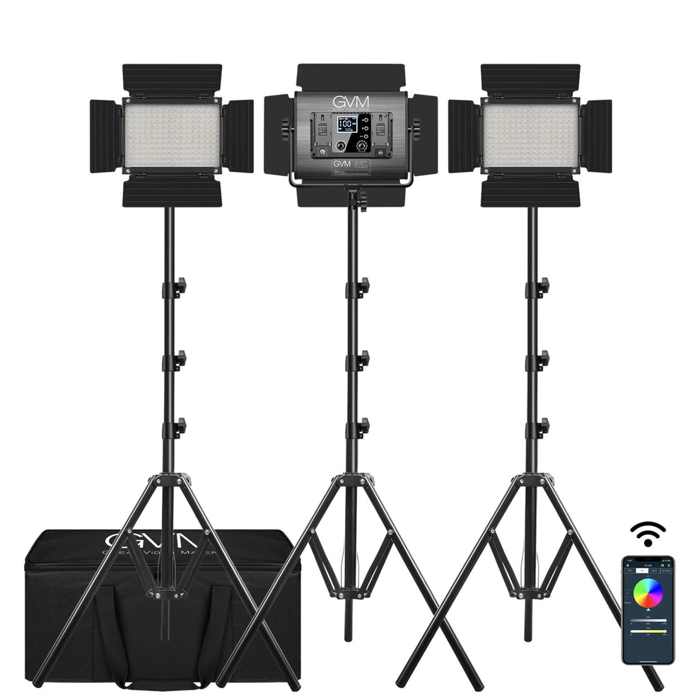 GVM RGB LED Video Light with Lighting Kits, 680RS 50W Led Panel Light