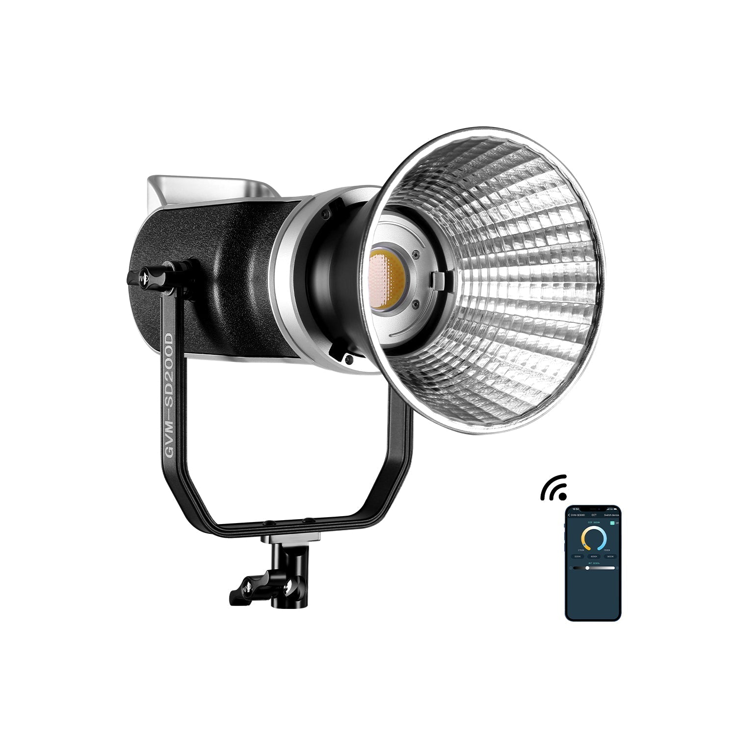 GVM - SD200D 200W LED Video Light High Power LED Spotlight Bi-Color LED ...